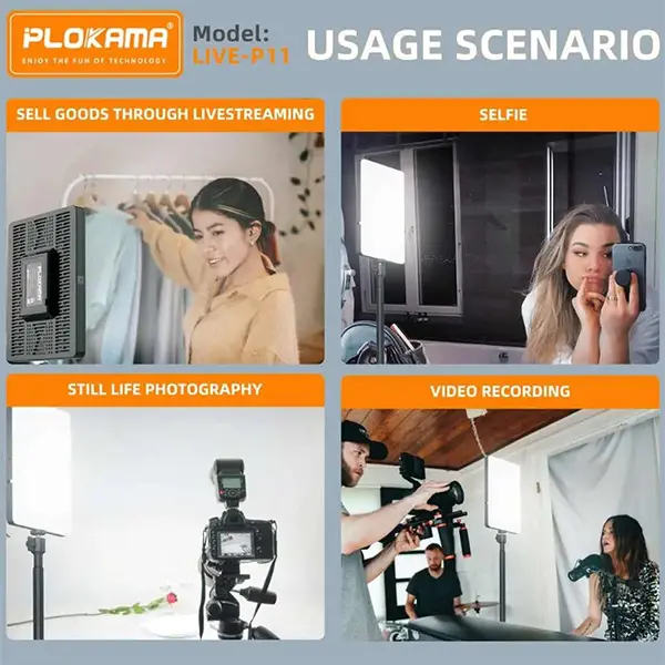 PLOKAMA LIVE-P11 LED Fill Light Panel Video Light - ido.lk