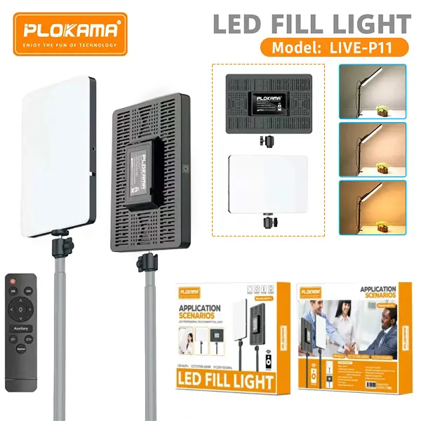 PLOKAMA LIVE-P11 LED Fill Light Panel Video Light - ido.lk