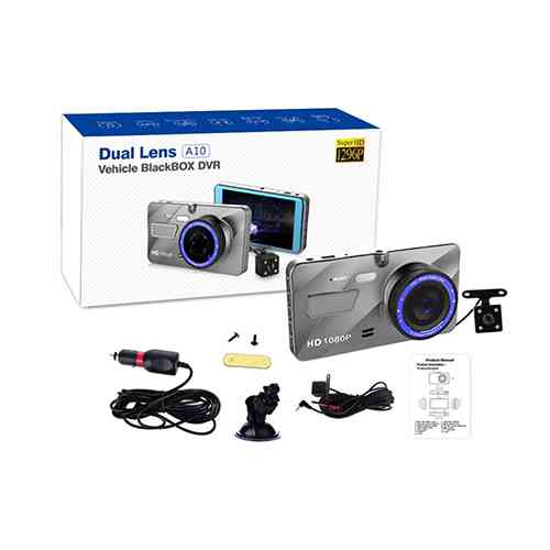 A10 Full HD 1080P Dual Lens Vehicle Black Box Car DVR -Best Price - ido.lk