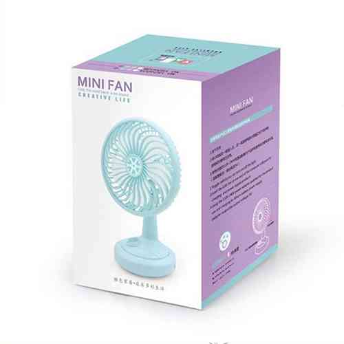 Small Rechargeable Table Fan Stretch Shaking Head Mini Fan Desktop Fan ...