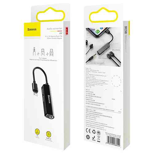 Baseus L52 3 in 1 iPhone Audio Converter - Audio Adapter - ido.lk