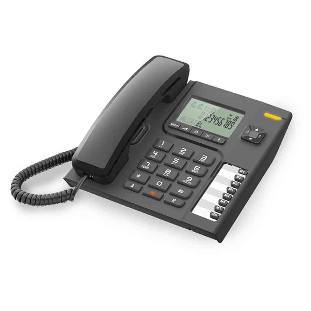 Alcatel T-76 Black Corded Landline Phone - CLI Phone - ido.lk