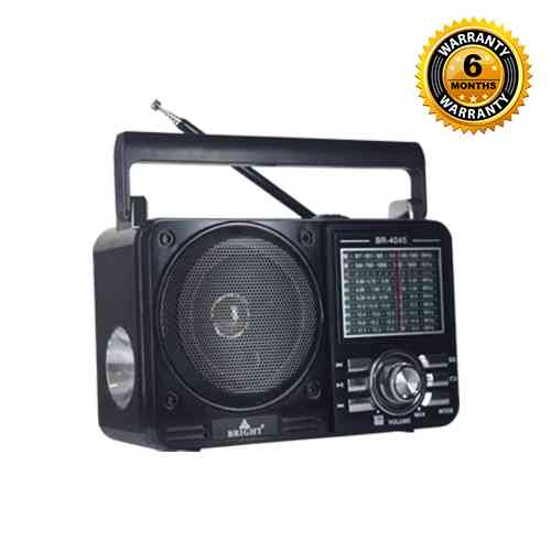 Buy Bright FM Radio with Torch Light BR-4045 - USB TF Player - ido.lk