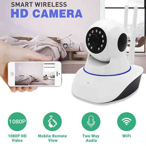 Wireless IP Camera 360° Rotating Night Vision Wifi Camera - ido.lk