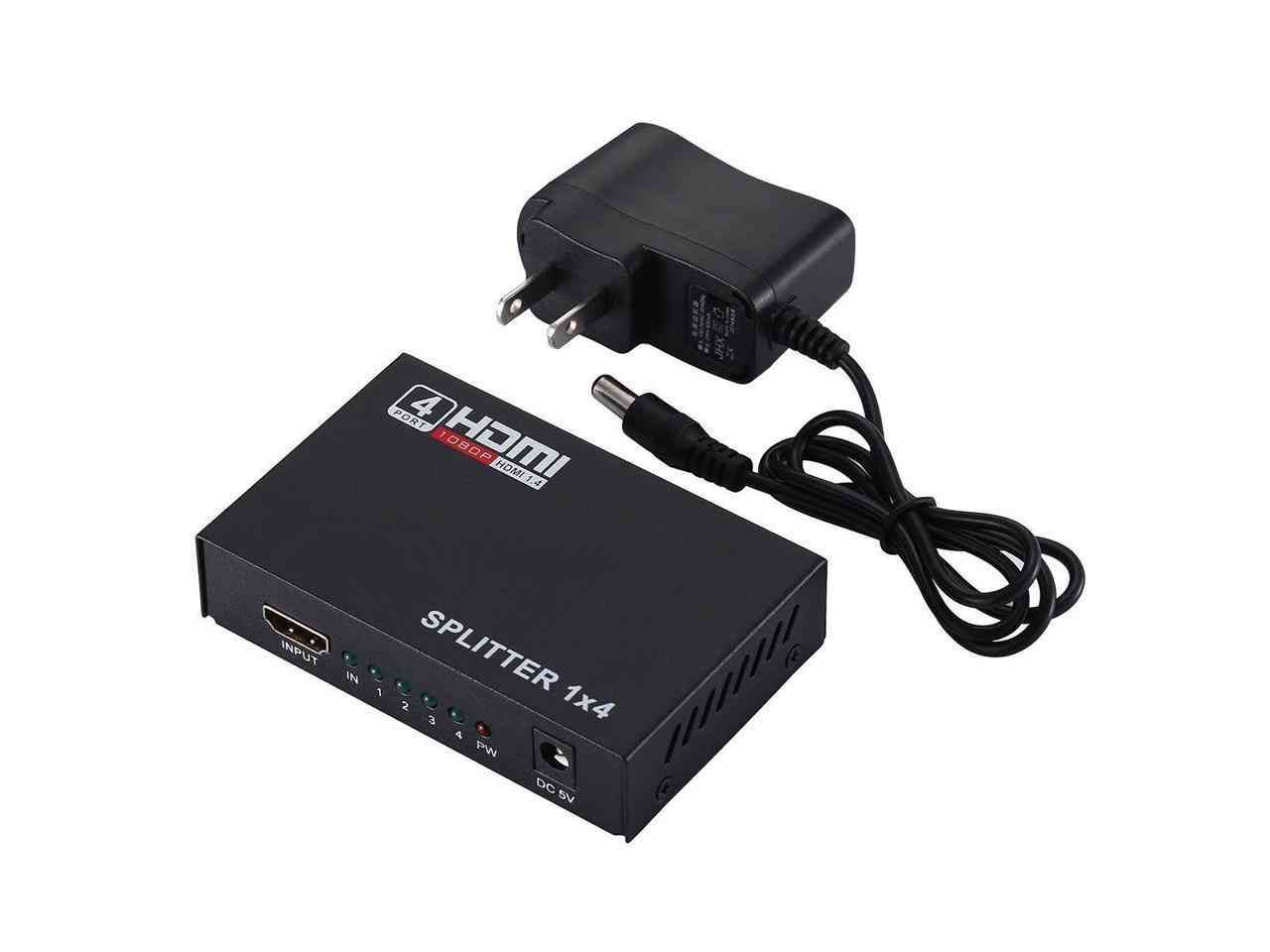 HD 4K 4 Port HDMI Splitter Hub - 4 in1 HDMI Hub - ido.lk