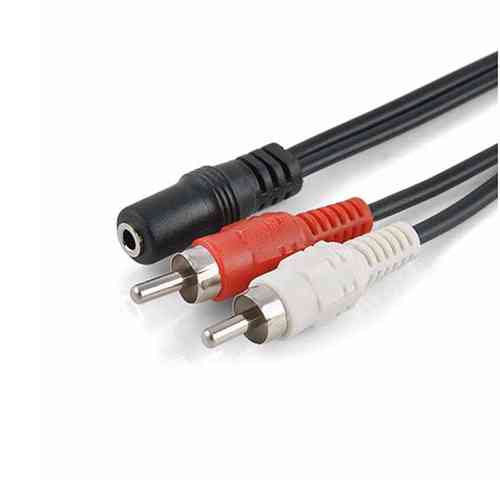 3.5mm Female To 2 RCA Male Jack Adapters Audio Y Cable Splitter - ido.lk
