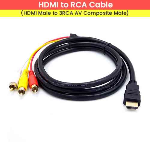 HDMI to RCA Cable - HDMI Male to 3RCA AV Composite Male - ido.lk