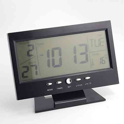 Sound Control Backlight Digital LCD Alarm Clock - ido.lk