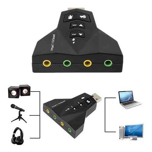 USB Sound Card Adapter External Virtual 7.1 Sound Card - ido.lk