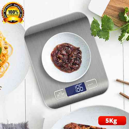 5kg Digital Kitchen Scale Stainless Steel Plate Electronic Scale - ido.lk