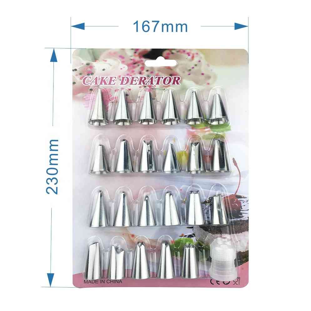 Cake Decorating Nozzle Set 24pcs with couplers Tool - ido.lk