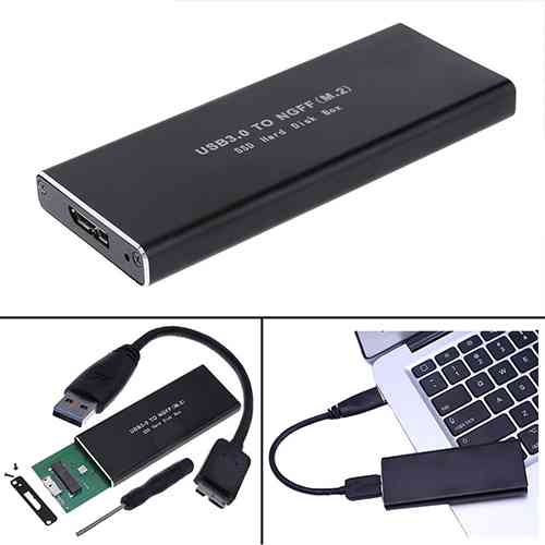 Portable SSD Hard Drive Enclosure USB3.0 to NGFF (M.2) - ido.lk