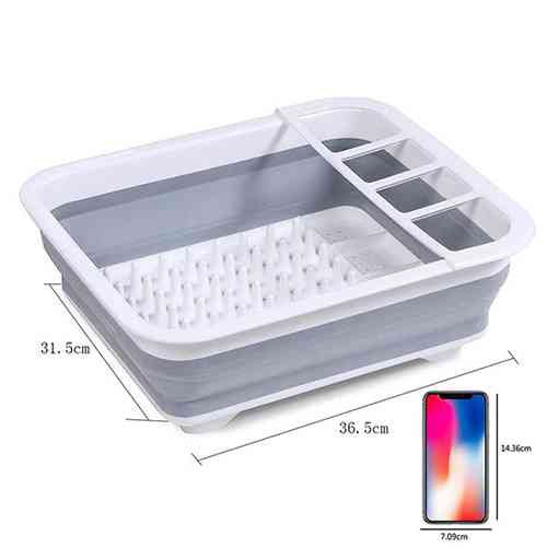Foldable Dish Drying Rack Kitchen Plates Storage Bowl Holder - ido.lk