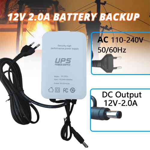 Mini UPS Battery Backup 12V-2A Uninterruptible Power Supply - ido.lk