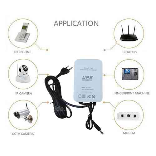 Mini UPS Battery Backup 12V-2A Uninterruptible Power Supply - ido.lk