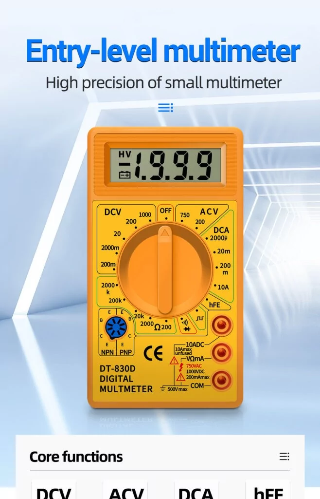 Digital Multimeter with BuzzerSquare Wave Output Tester - ido.lk