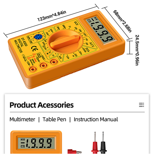 Digital Multimeter with BuzzerSquare Wave Output Tester - ido.lk