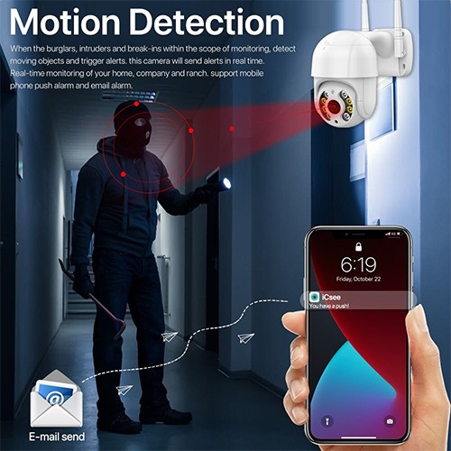 ICsee Outdoor Wifi IP Camera Ai Human Detection CCTV - ido.lk