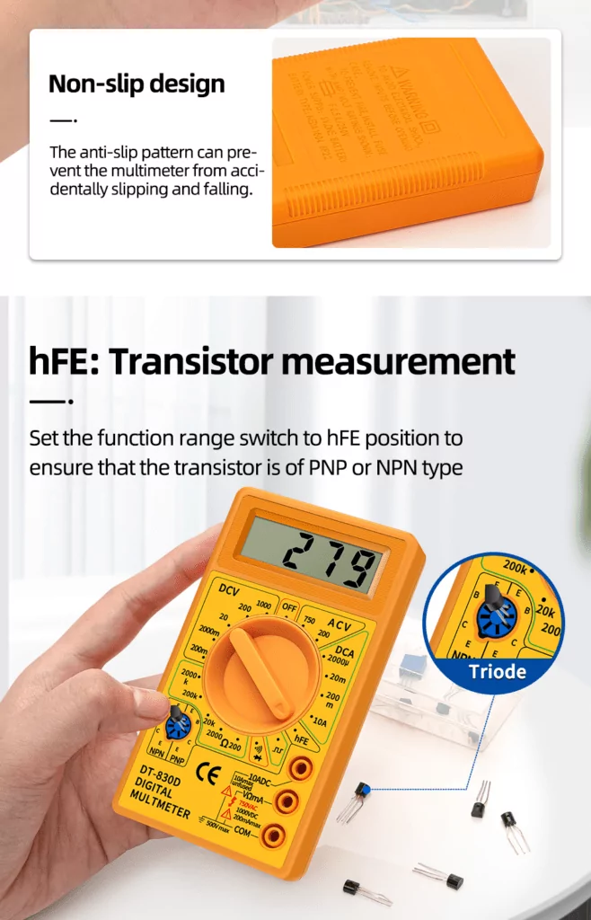 Digital Multimeter with BuzzerSquare Wave Output Tester - ido.lk