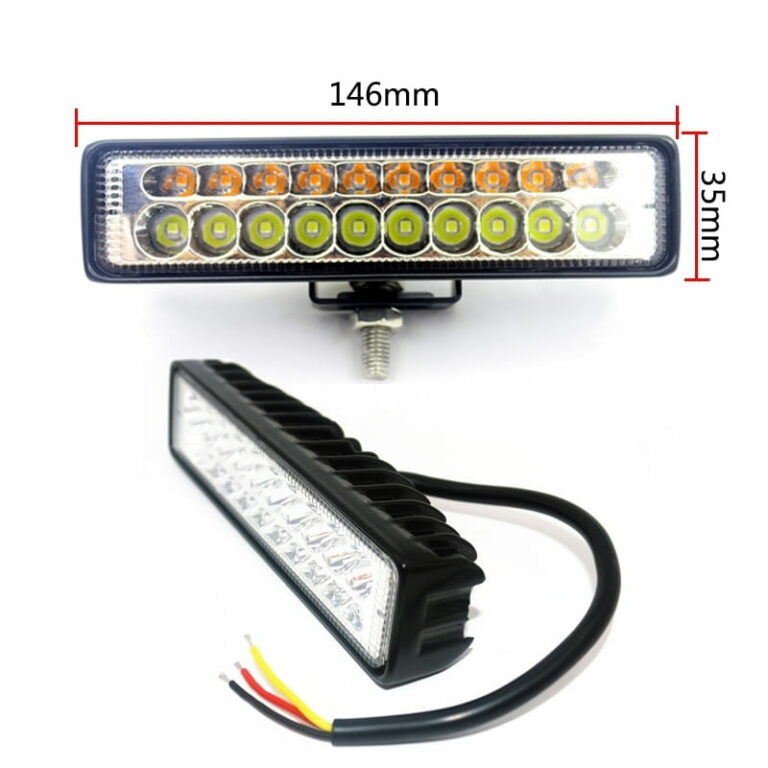 12V LED Light Bar Yellow White Warning Led Lights for Car - ido.lk