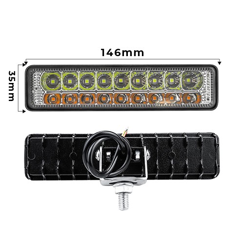 12V LED Light Bar Yellow White Warning Led Lights for Car - ido.lk