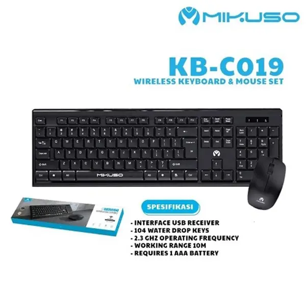 Mikuso KB-C019 Wireless Keyboard & Mouse Combo Kit - ido.lk