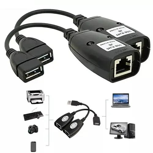 USB RJ45 Extender 150ft USB Extension Adapter 50M - ido.lk