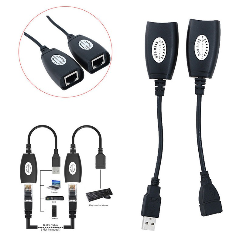 USB RJ45 Extender 150ft USB Extension Adapter 50M - ido.lk