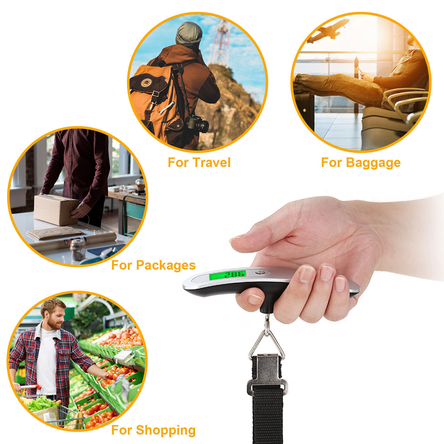 Digital Luggage Scales 50kg: Buy in Sri Lanka. Scale for Travelers - ido.lk