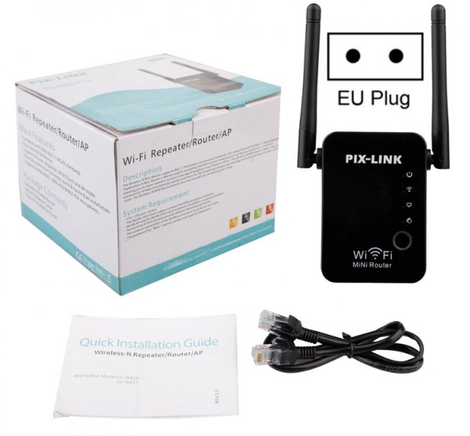 PIX-LINK-WR17 WiFi Extender: 300 Mbps Range & Coverage! - ido.lk