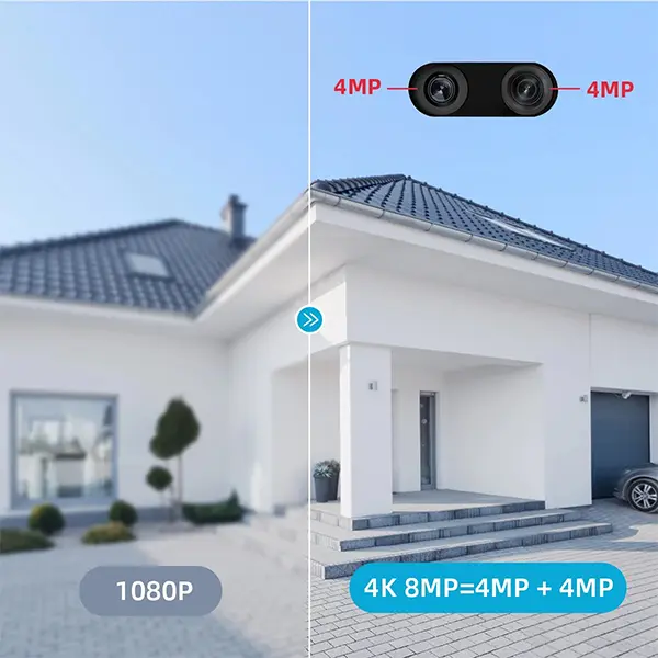 4MP Dual Lens Wifi IP Camera 8X Digital Zoom - ido.lk