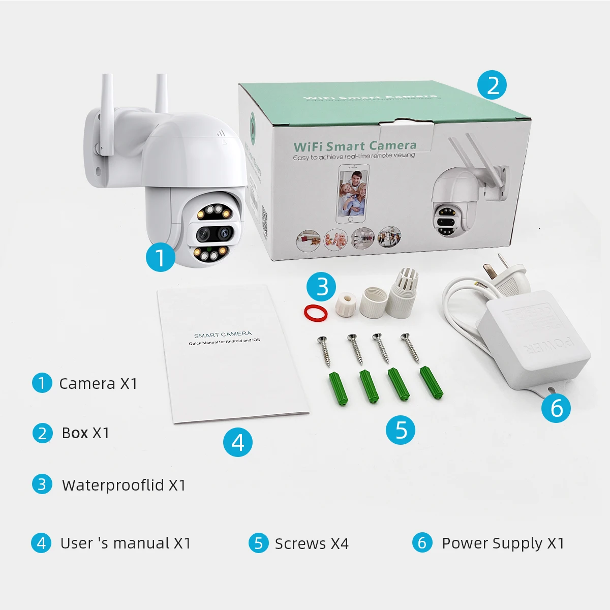 4MP Dual Lens Wifi IP Camera 8X Digital Zoom - ido.lk