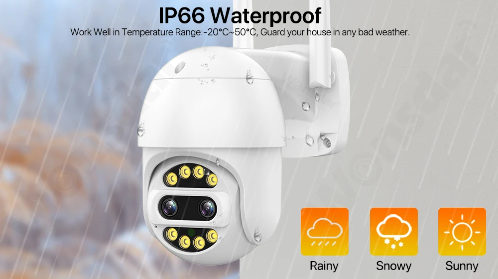 4MP Dual Lens Wifi IP Camera 8X Digital Zoom - ido.lk