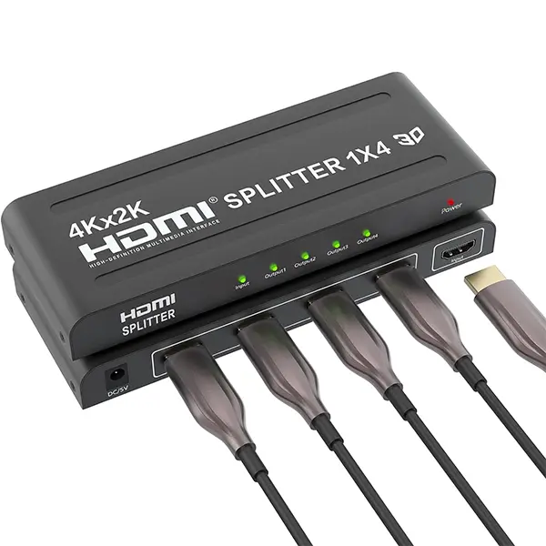 4K HDMI Splitter 4 Port 1 in 4 Out: Connect 1 Source to 4 Displays - ido.lk