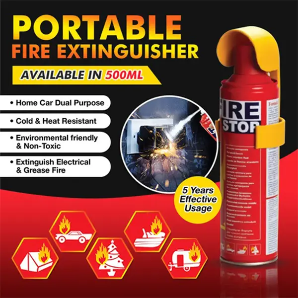 Fire Stop Portable Fire Extinguisher 500ml - ido.lk