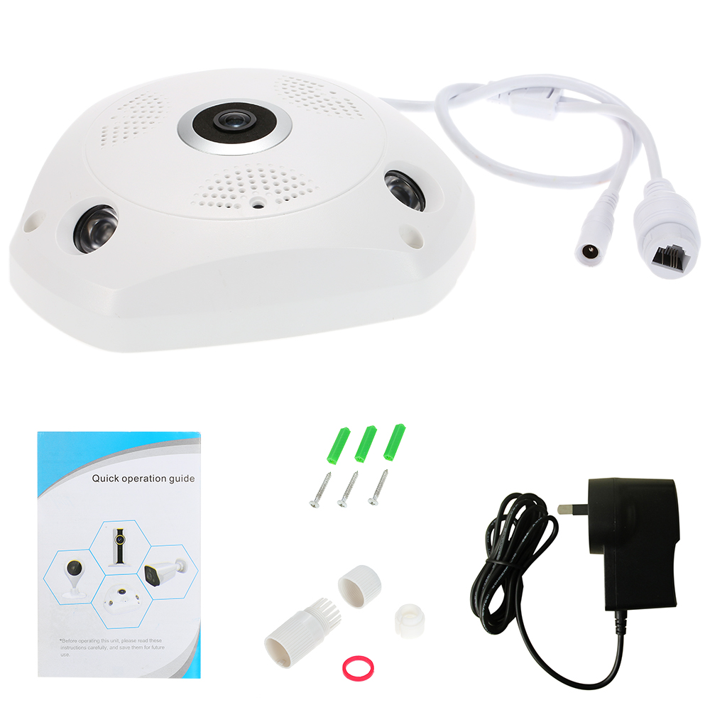 Panoramic View VR WiFi Camera V380 Pro 360 Degree CCTV - ido.lk