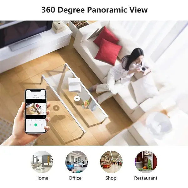 Panoramic View VR WiFi Camera V380 Pro 360 Degree CCTV - ido.lk