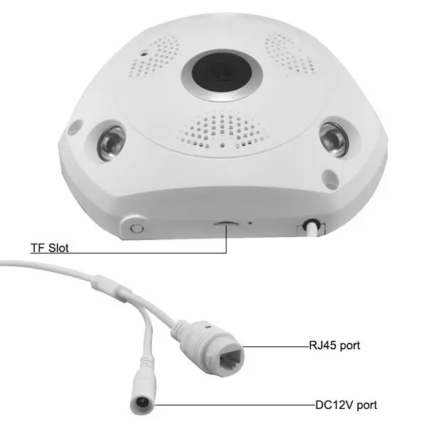 Panoramic View VR WiFi Camera V380 Pro 360 Degree CCTV - ido.lk