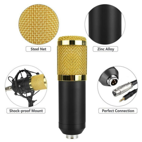 Professional Condenser Microphone with V8 Soundcard - ido.lk