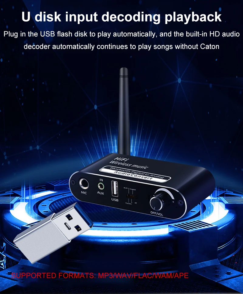 Multifunctional Wireless Bluetooth 5.1 Audio Receiver - ido.lk