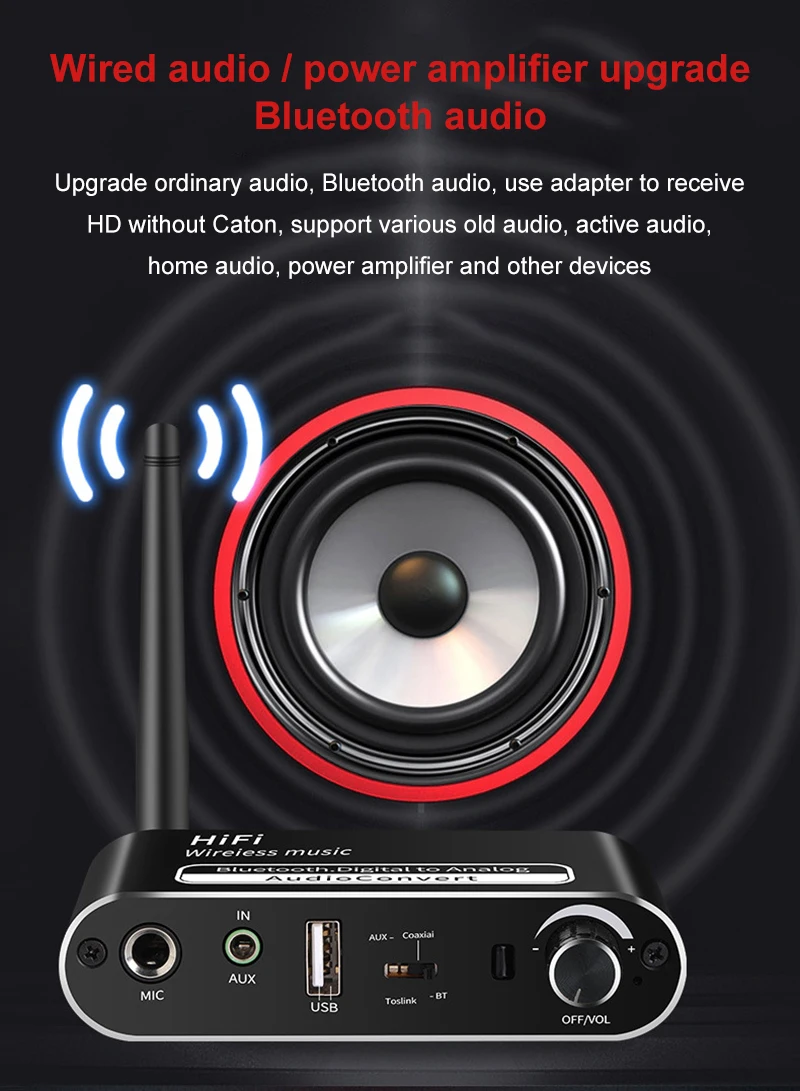 Multifunctional Wireless Bluetooth 5.1 Audio Receiver - ido.lk