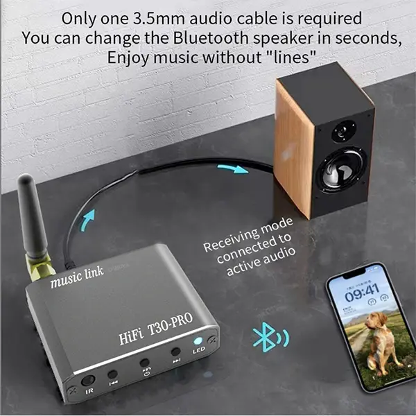 T30 Pro Bluetooth HiFi Audio Receiver Multifunctional Adapter - ido.lk