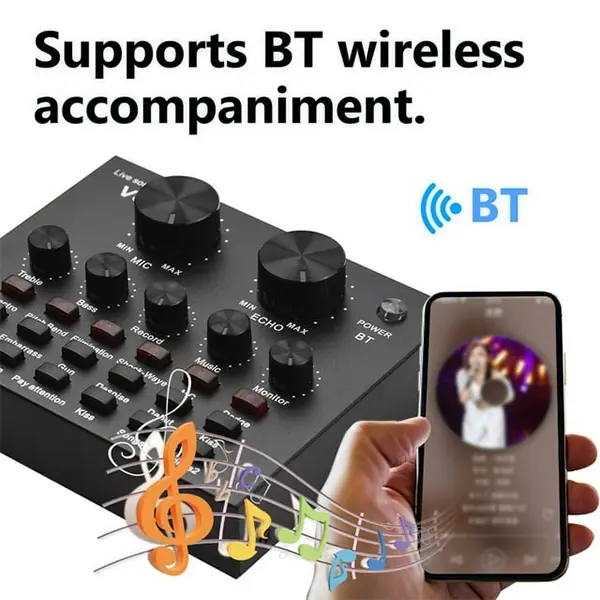 V8 External Live Sound Card Microphone Set - ido.lk