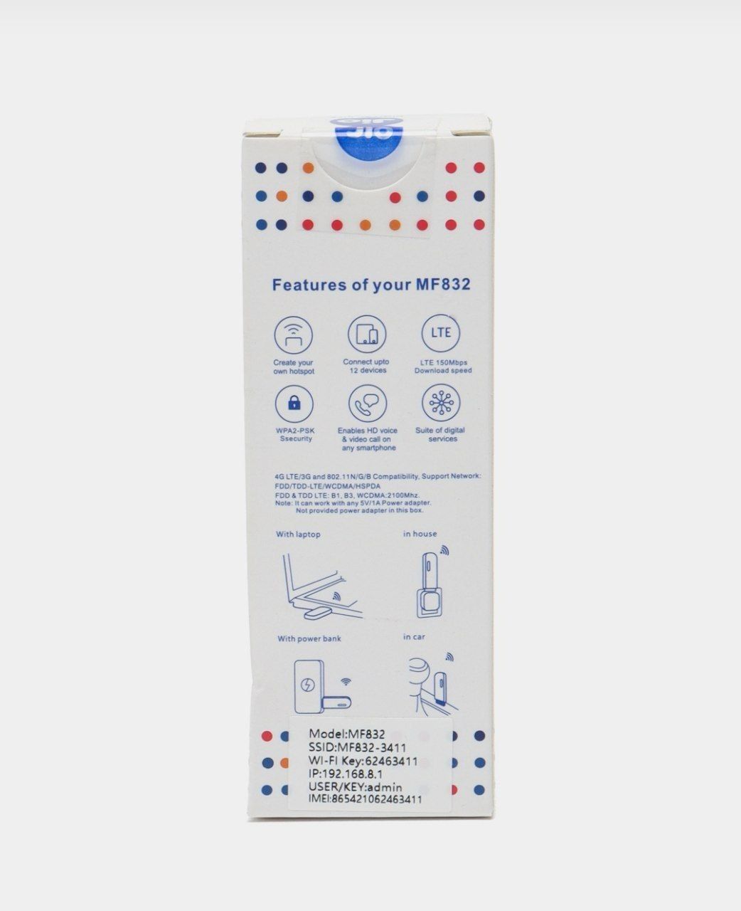 Jio USB 4G LTE WiFi Dongle 3 Mobile Router 4G Wingle - ido.lk