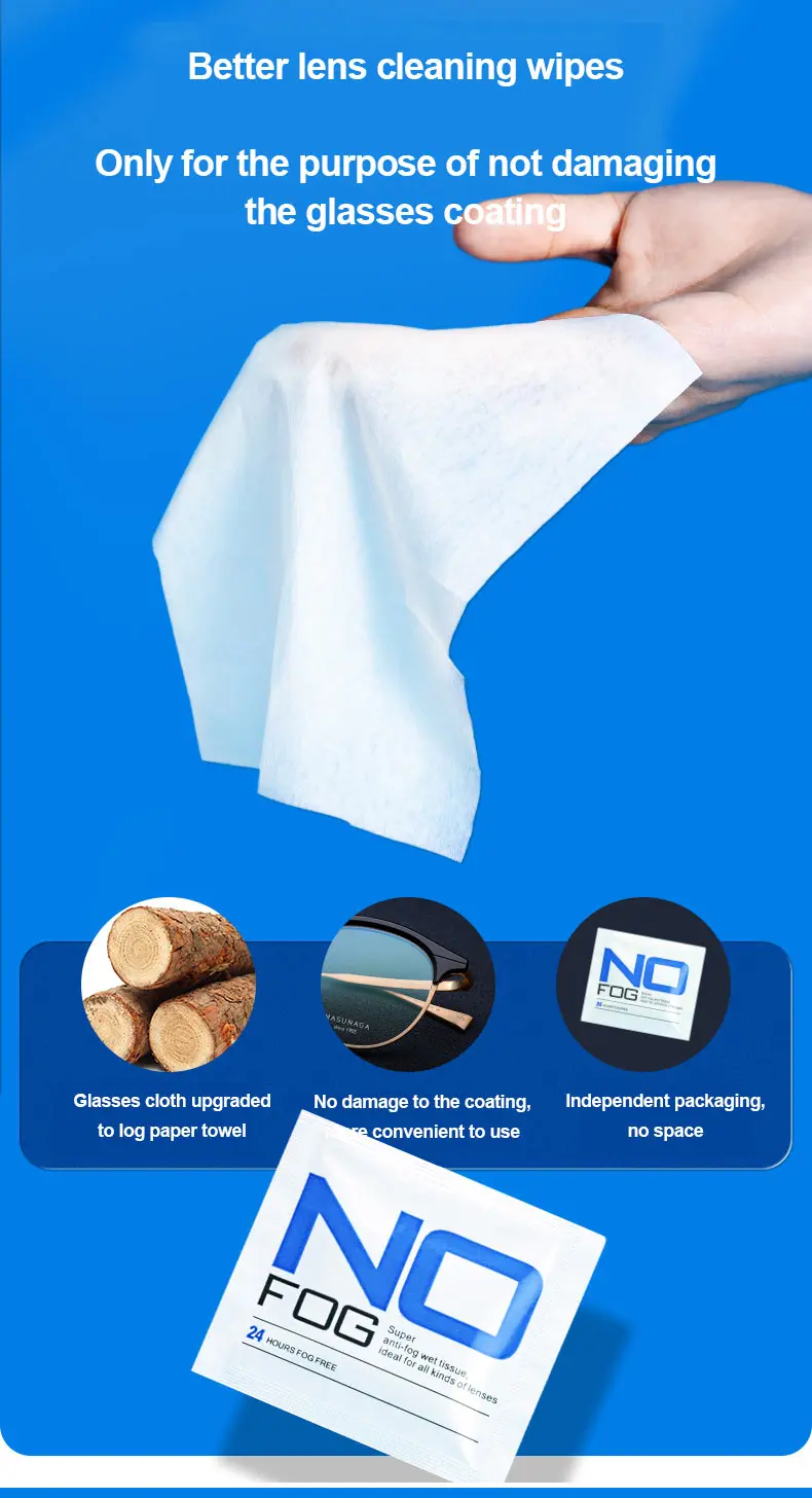 Anti-Fog Wet Tissue Wipes for Glasses - ido.lk