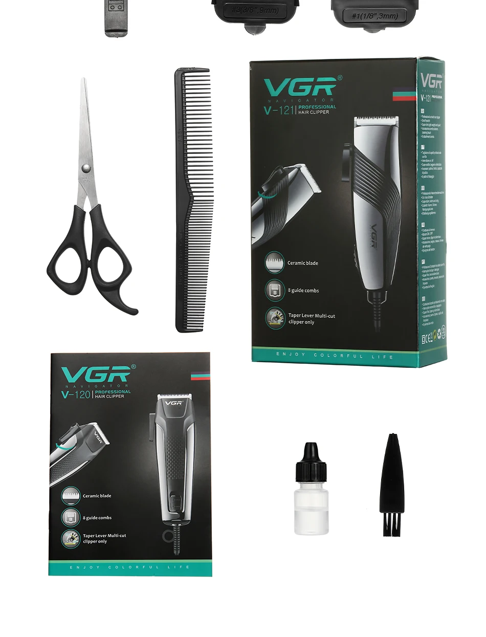 Professional VGR Hair Cutting Machine Trimmer V-121 #Best Price - ido.lk