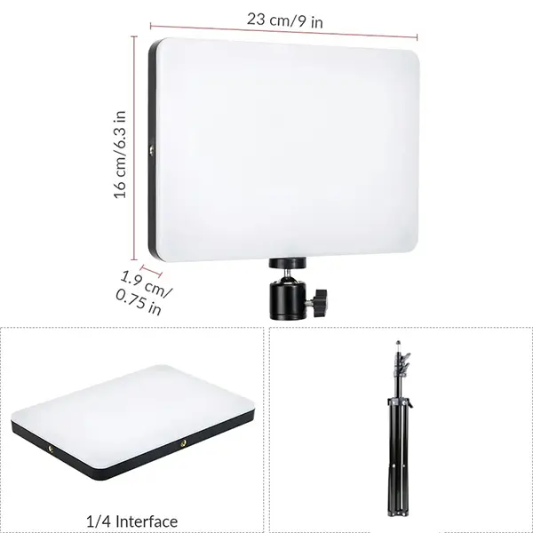 LED Fill Light Panel Video Light with Stand Plokama LIVE-P11 - ido.lk