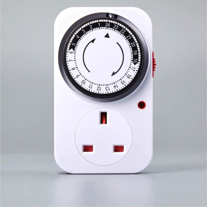 24 Hours Plug in Timer UK 3 Pin Power Socket - ido.lk