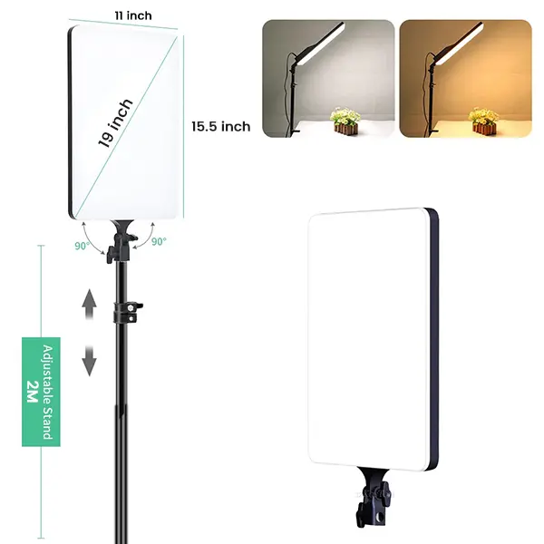 19 Inch LED Video Fill Light Panel with Stand - ido.lk