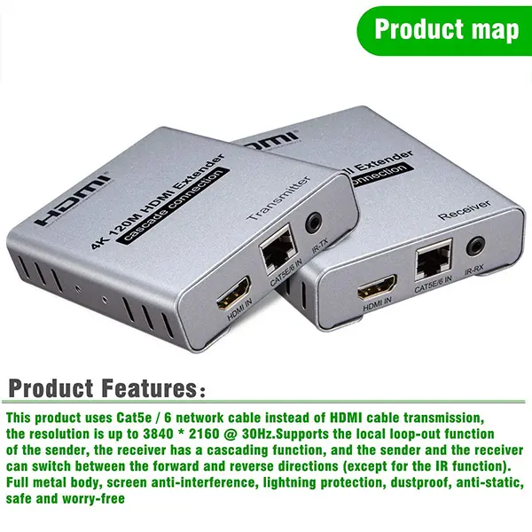 4K 120M HDMI Extender Cascade Connection - ido.lk